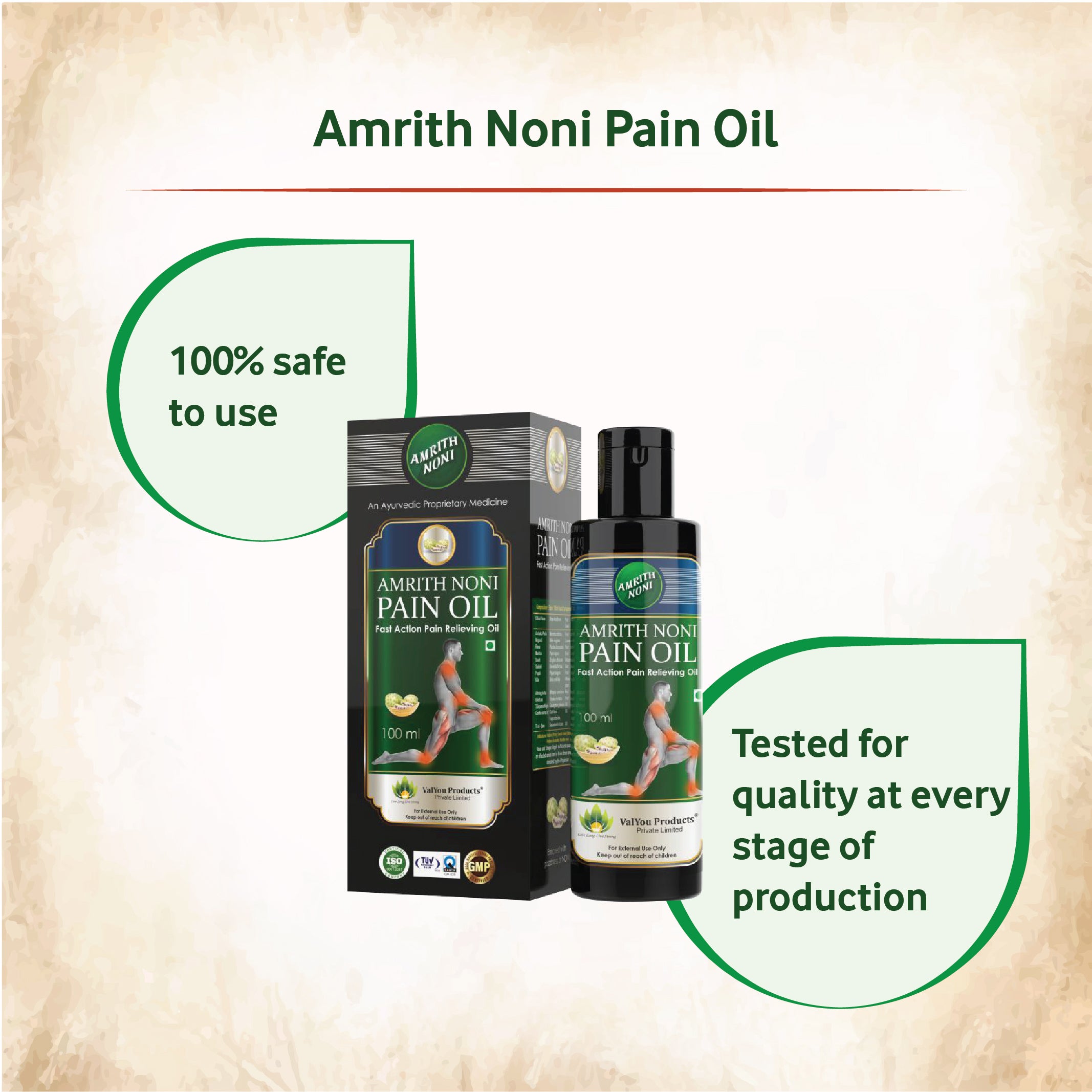 Buy Amrith Noni Pain Oil - Muscle & Joint Care - Pain Relief – amrithnoni
